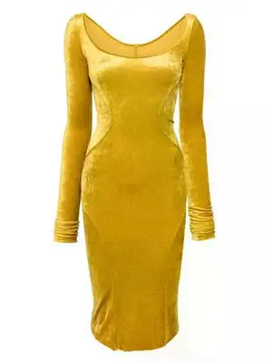 Rick Owens Velour Dress - Yellow