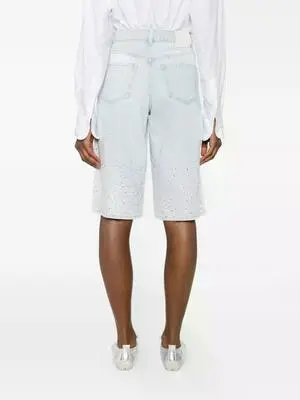 Maje Rhinestone Embellished Bermuda Shorts