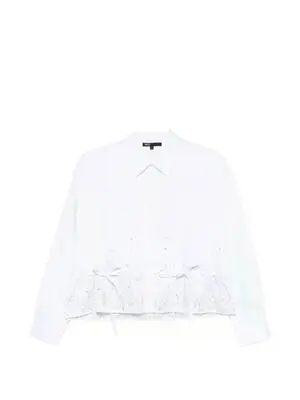 Maje Embellished Cotton Shirt - White