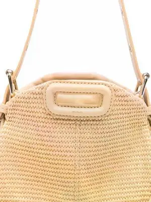 Maje Miss M Fringed Shoulder Bag With Raffia Effect