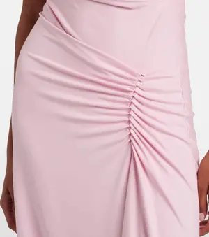 Simkhai Acacia Ruched Jersey Maxi Dress - Pink