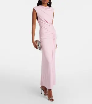 Simkhai Acacia Ruched Jersey Maxi Dress - Pink