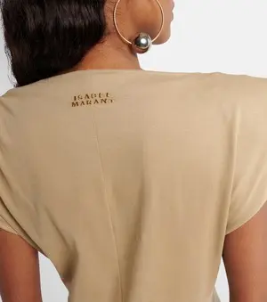 Isabel Marant Étoile Nadela Gathered Cotton Jersey Midi Dress - Beige