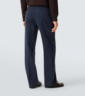 SAMAN AMEL Silk Wide-leg Trousers
