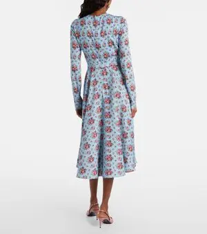 Dolce & Gabbana Floral Silk-blend Midi Dress