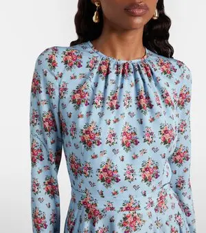 Dolce & Gabbana Floral Silk-blend Midi Dress