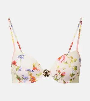 Roberto Cavalli Printed Bikini Top - Multicoloured