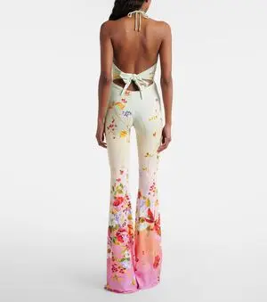 Roberto Cavalli Floral Halter Neck Jumpsuit