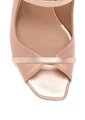 MALONE SOULIERS Noah 90 Satin Heeled Sandals - Nude