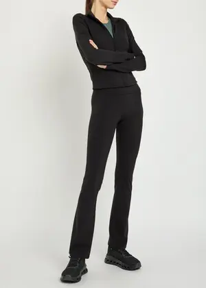 Vuori All The Feels Slim Flared-leg Stretch-jersey Leggings - Black