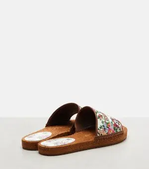 Dolce & Gabbana Floral Espadrille Slides - Multicoloured