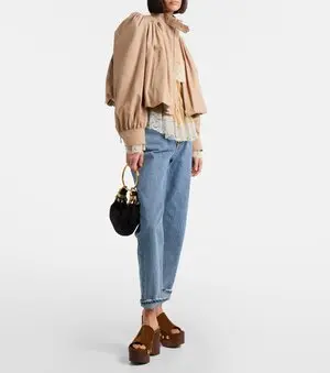 GIANVITO ROSSI Ardea Embellished Suede Wedges