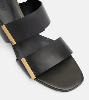 TOD'S Calf Leather Sandals With Velcro® Fastening