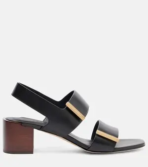 TOD'S Calf Leather Sandals With Velcro® Fastening