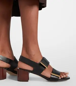 TOD'S Calf Leather Sandals With Velcro® Fastening