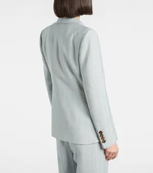 BLAZÉ MILANO Striped Tailored Trousers - Grey