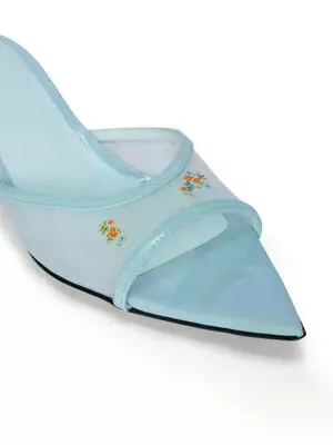 MSGM Floral Print Pointed Toe Sandals