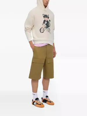 MSGM Graphic Print Drawstring Hoodie