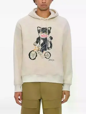 MSGM Graphic Print Drawstring Hoodie