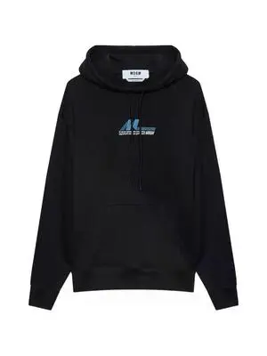 MSGM Graphic Print Drawstring Hoodie