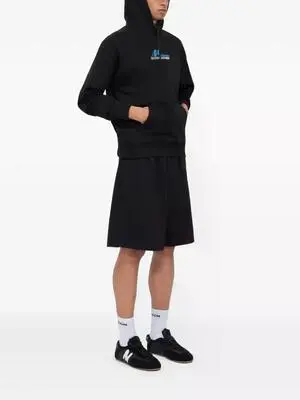 MSGM Graphic Print Drawstring Hoodie
