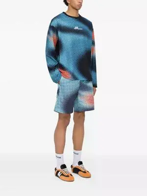 MSGM Dot-print Long-sleeve T-shirt - Blue