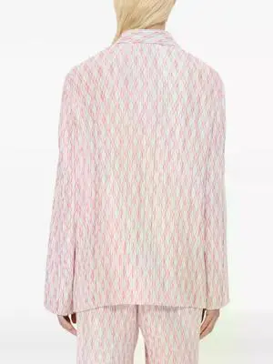 MSGM Pleated Patterned Shirt