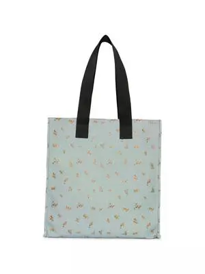 MSGM Floral Print Tote Bag - Blue