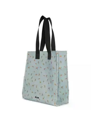 MSGM Floral Print Tote Bag - Blue