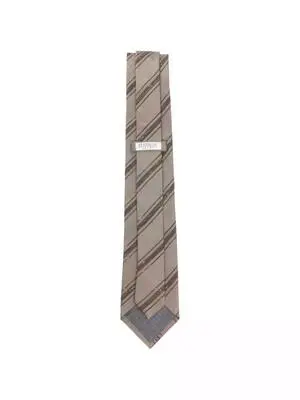 Brunello Cucinelli Striped Pattern Neck Tie - Neutrals