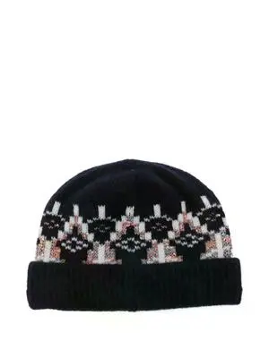 Loewe Sequin Patterned Beanie - Blue