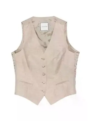 Tagliatore V-neck Waistcoat - Neutrals