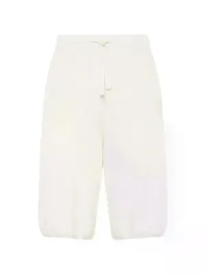 LANEUS Knitted Drawstring Shorts - Neutrals