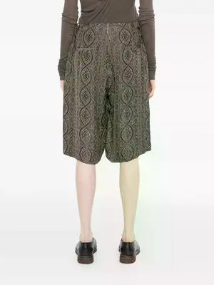 UMA WANG Printed Drawstring Waist Shorts