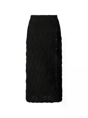 STUDIO TOMBOY Textured Button Detail Skirt