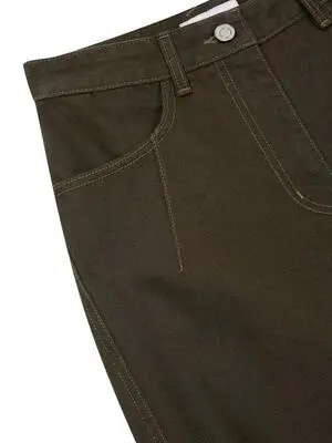 STUDIO TOMBOY Curved-leg Jeans With Back Patch Pockets