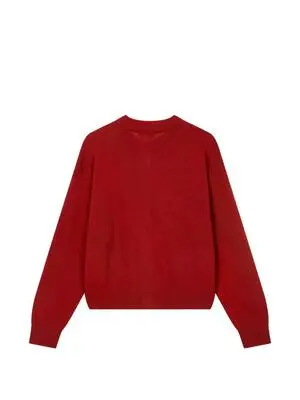 STUDIO TOMBOY Round Neck Buttoned Cardigan - Red