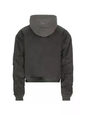 Balenciaga Hooded Zip-up Bomber Jacket - Grey