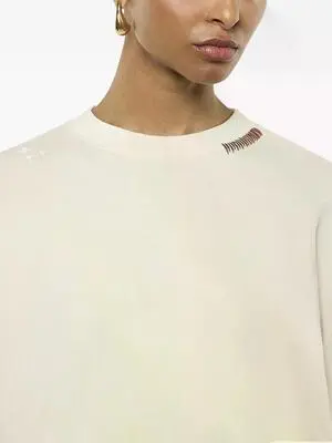 LANEUS Crew-neck Stitched Sweatshirt