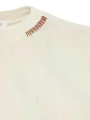 LANEUS Crew-neck Stitched Sweatshirt