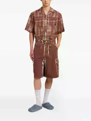 Marni Belt-loop Printed Wide-leg Shorts