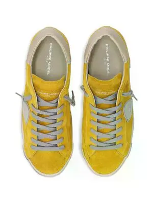 Philippe Model Philippe Model Paris Suede Lace-Up Sneakers Yellow