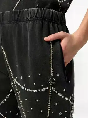 Philipp Plein Embellished Spiderweb Joggers