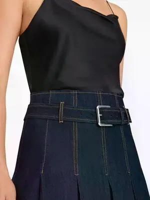 Cinq À Sept Rylee Belted Pleated Midi Skirt