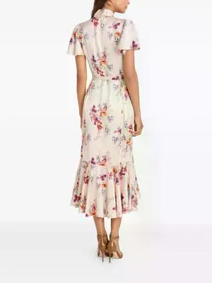 Cinq À Sept Iris Bouquet Willow Midi Dress