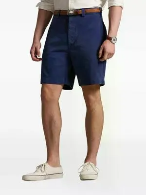 Polo Ralph Lauren Twill Shorts With Logo Patch - Blue