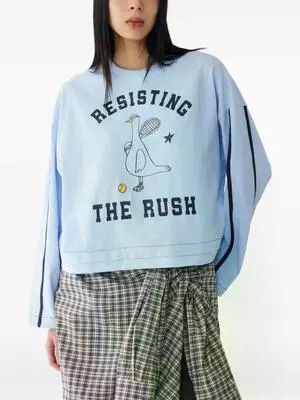 STUDIO TOMBOY Duck Print Cotton Sweatshirt