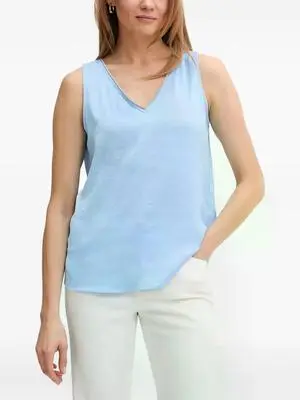 Joseph Ribkoff Embellished V-neck Sleeveless Top - Blue
