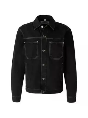 Off-White Contrast Stitch Denim Jacket