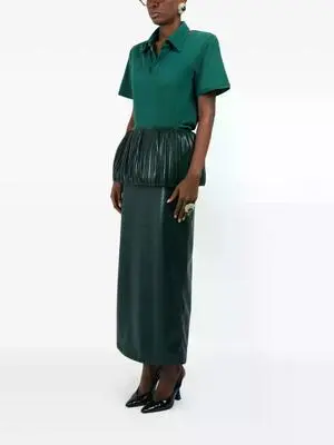 ROWEN ROSE Pleated Balloon Maxi Skirt
